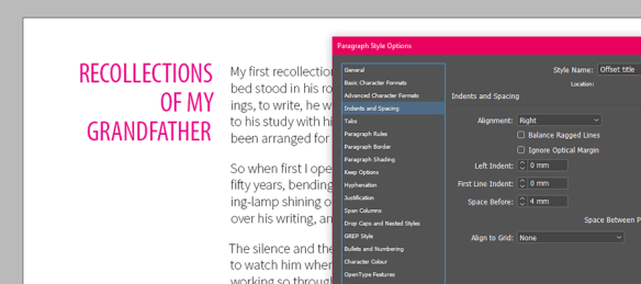 Examples Of Alignment Indesign